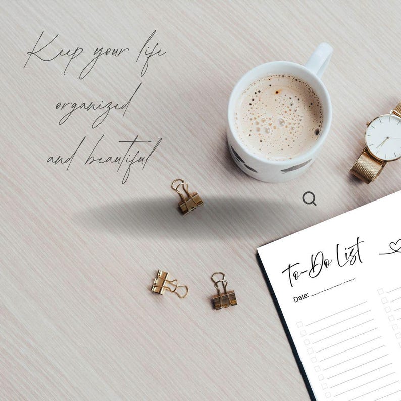 Printable Blank To-do List, Tasks, Productivity, Checklist, Daily ...