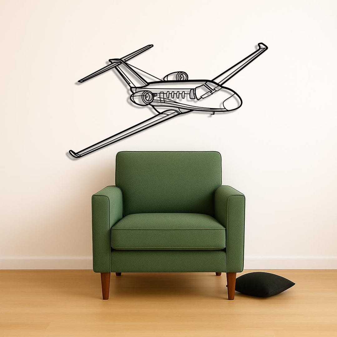 Citation M2 Angle Silhouette Metal Wall Art,metal Plane ...