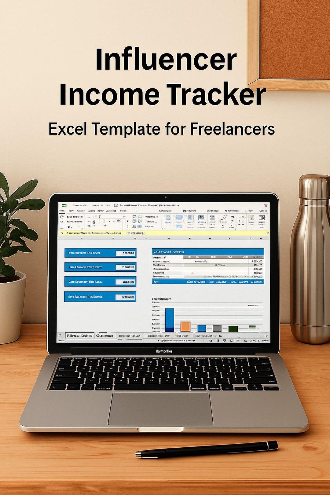 Influencer Income Tracker: Excel Template for Content Creators (digital ...