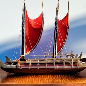 HOKULE'A VOYAGING CANOE, a True Scale Model - Etsy