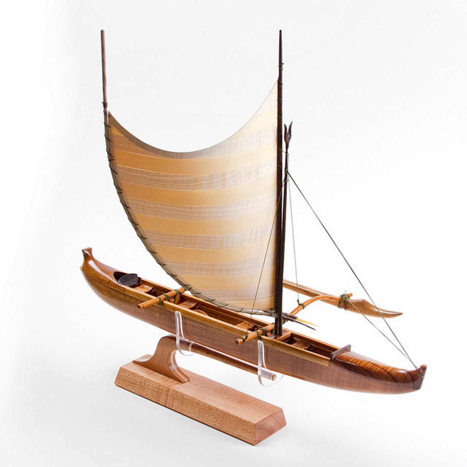 A True Scale Model of a Hawaiian Fishing Canoe - Etsy
