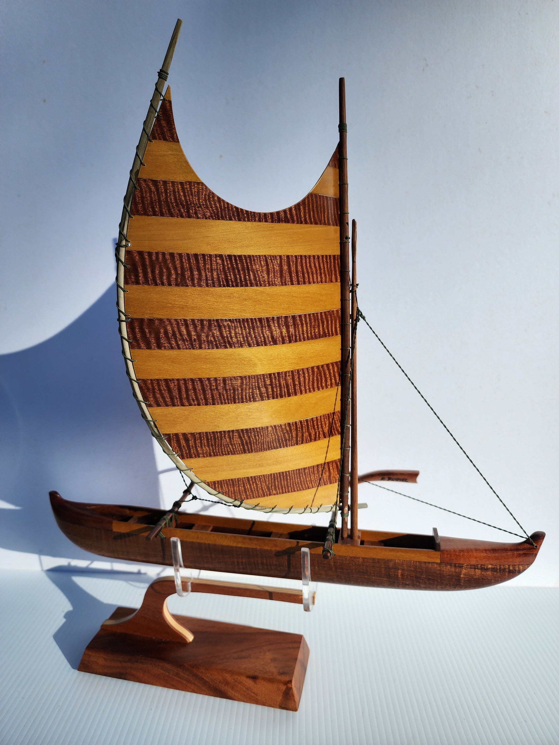 TRUE SCALE MODEL of a Hawaiian Fishing Canoe - Etsy