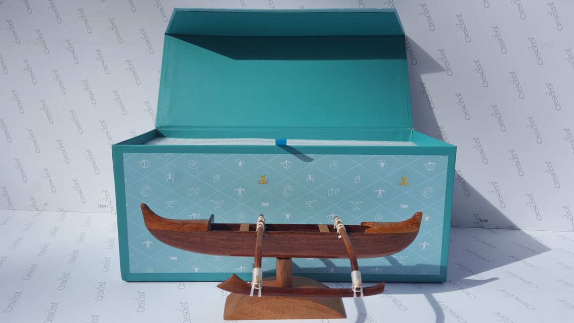 Mini Hawaiian Fishing Canoe in Gift Box - Etsy