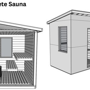 DIY Sauna Building Plans & Blueprints - 6'x8' - Full Framing Plans and ...