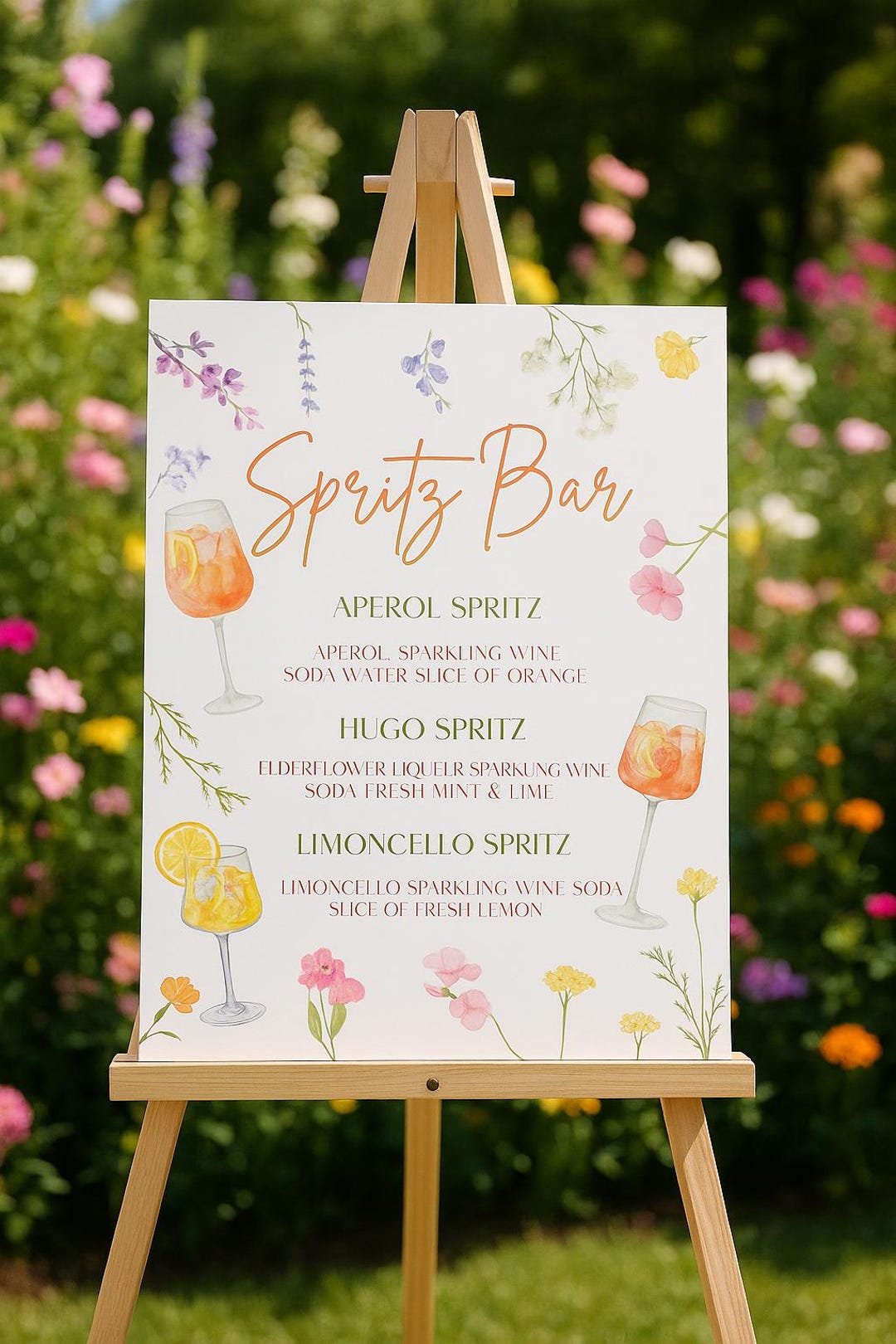 Aperol Spritz Bar Sign | Wedding Bar Sign 2025 | Cocktail Menu ...