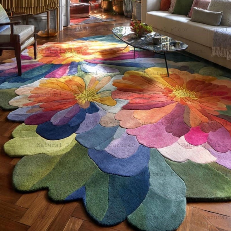 Odd Shaped Rugs Colorful - Etsy UK