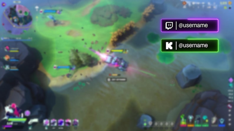 Neon Animated Social Media Lower Thirds - Stream Overlay - Etsy