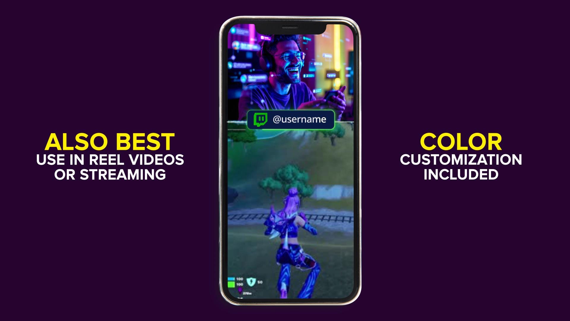 3D Neon Animated Social Media Lower Thirds | Seamless Stream Overlay - Etsy