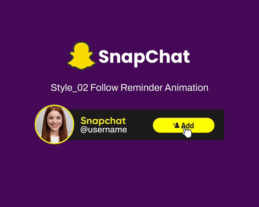 Custom Snapchat Follow Overlay – Animated Follow Button for Intro ...