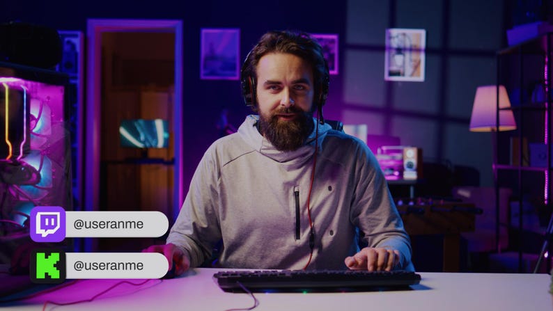 3D Animated Social Media Lower Third: Custom Stream Overlay - Etsy