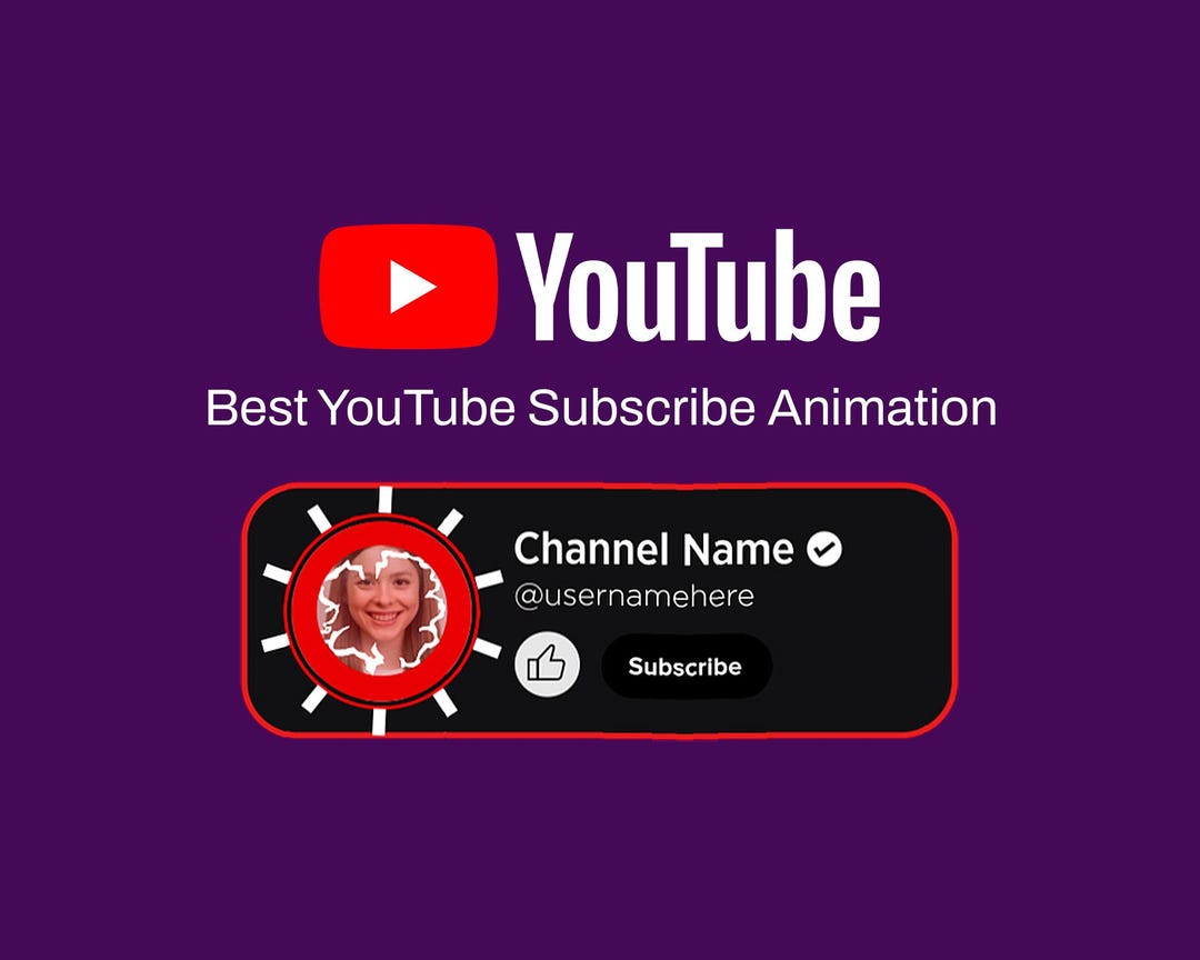 Personalized Animated Youtube Subscribe Button | Social Media Lower ...