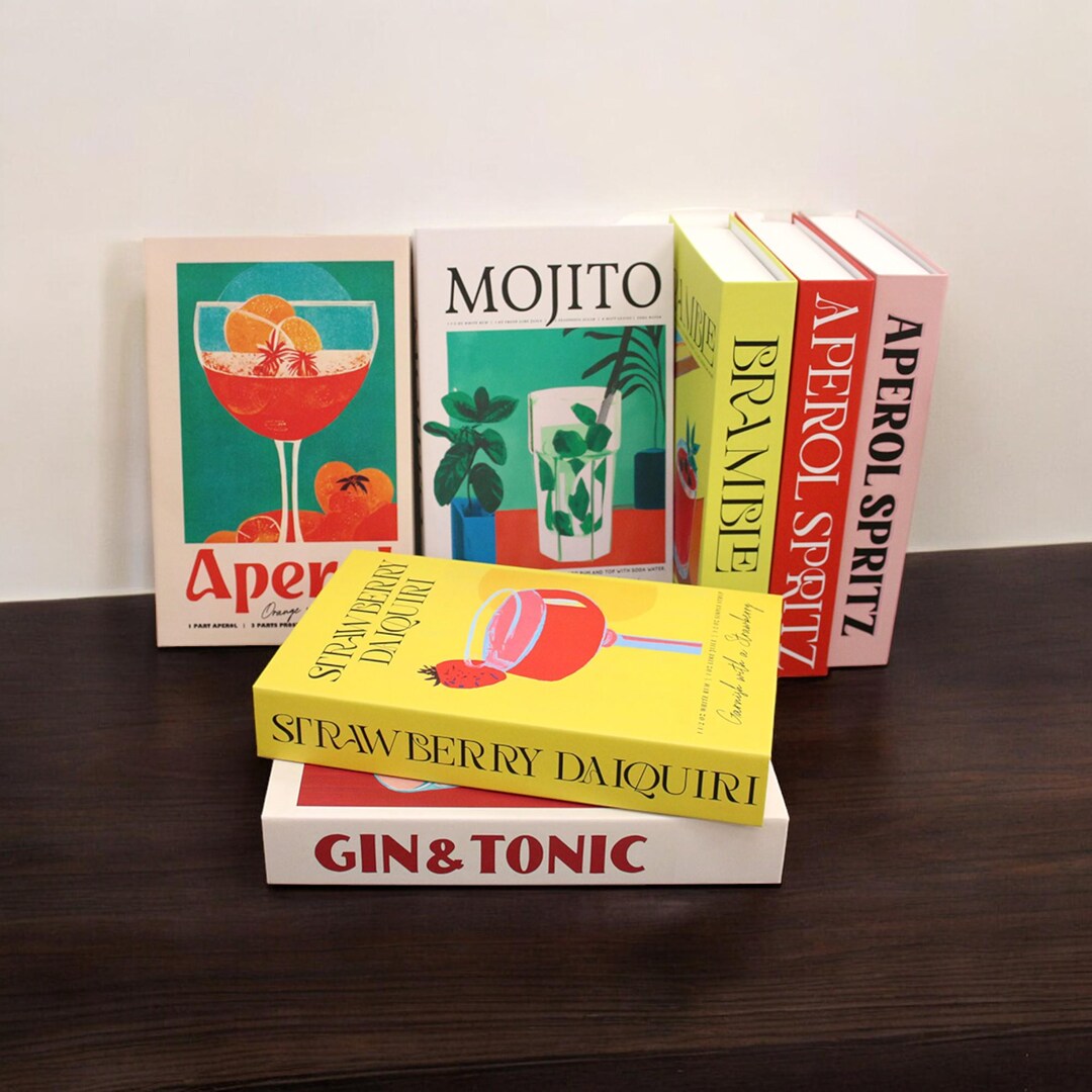 Fashion Openable Fake Books for Decoration Storage Box, Cocktails ...