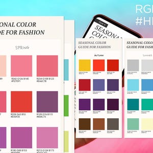 Seasonal Color Palette for Outfits | Color Analysis Chart | RGB HEX ...