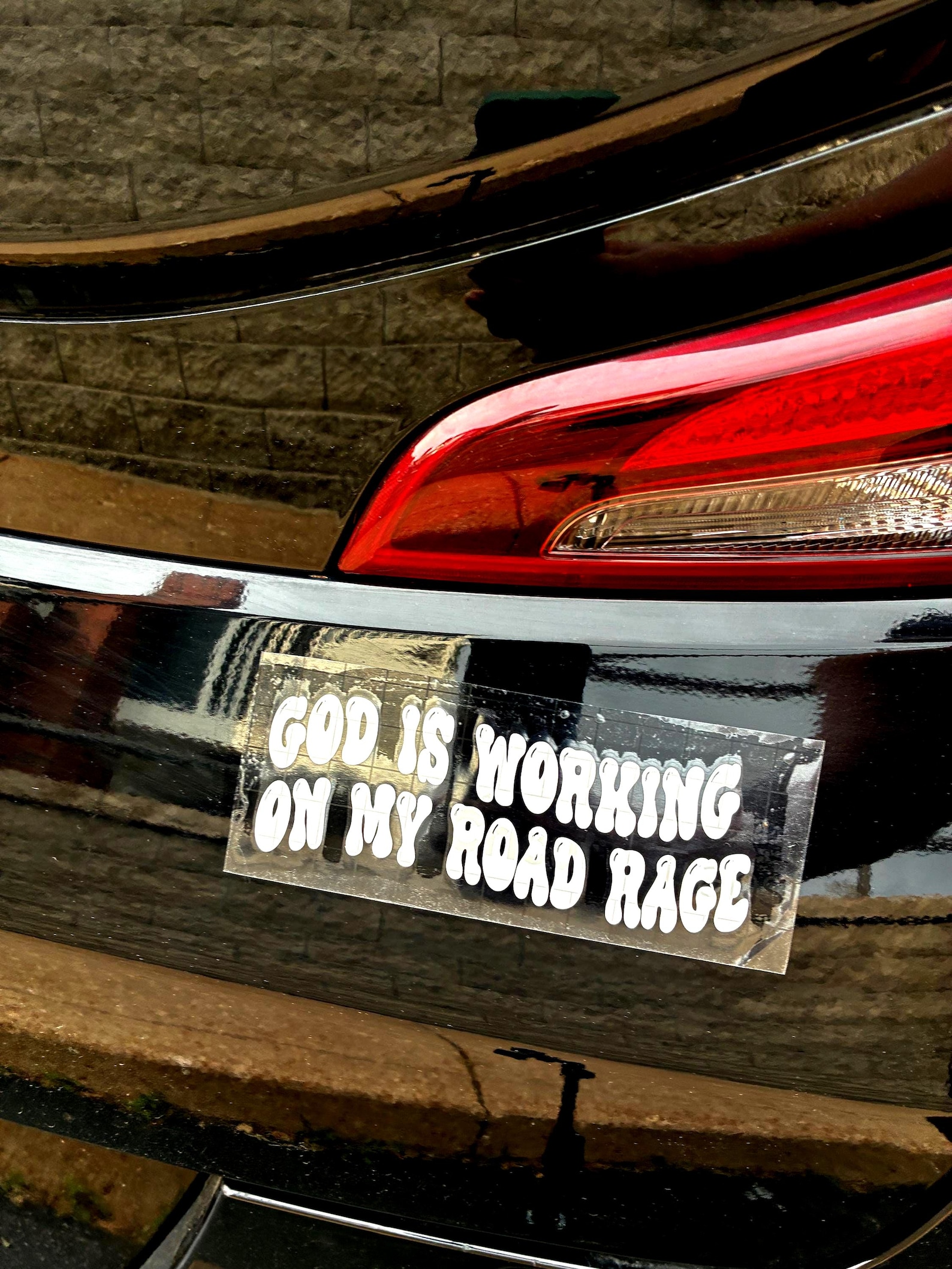 Funny Christian Car Bumper Sticker, God is Working on My Road Rage - Etsy