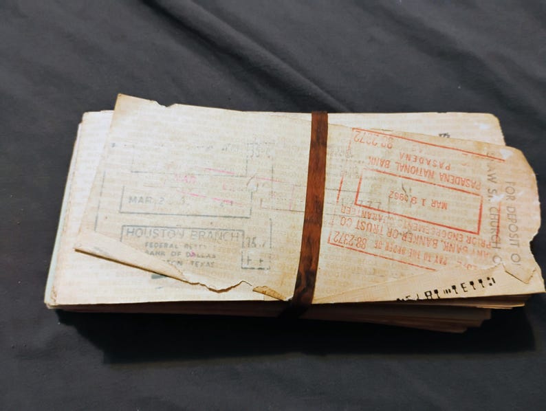 Giant Stack of Early 1960s Used Bank Checks - Etsy