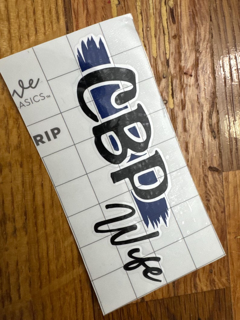 CBP Wife Decal, Blue Line, Law Enforcement, Border Patrol, Custom Decal ...