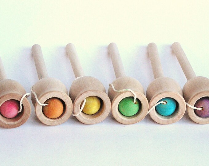 Natural Wood Toy- CUP N BALL- Classic Game - Etsy