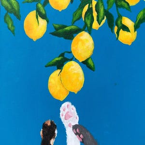 Creation of Lemon - Original Cat Paw Art Print - Etsy