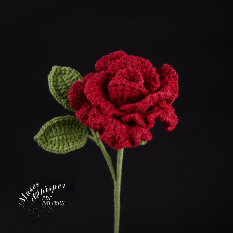 White Rabbit & Rose Crochet Pattern: No-sew Bouquet DIY (PDF Download ...