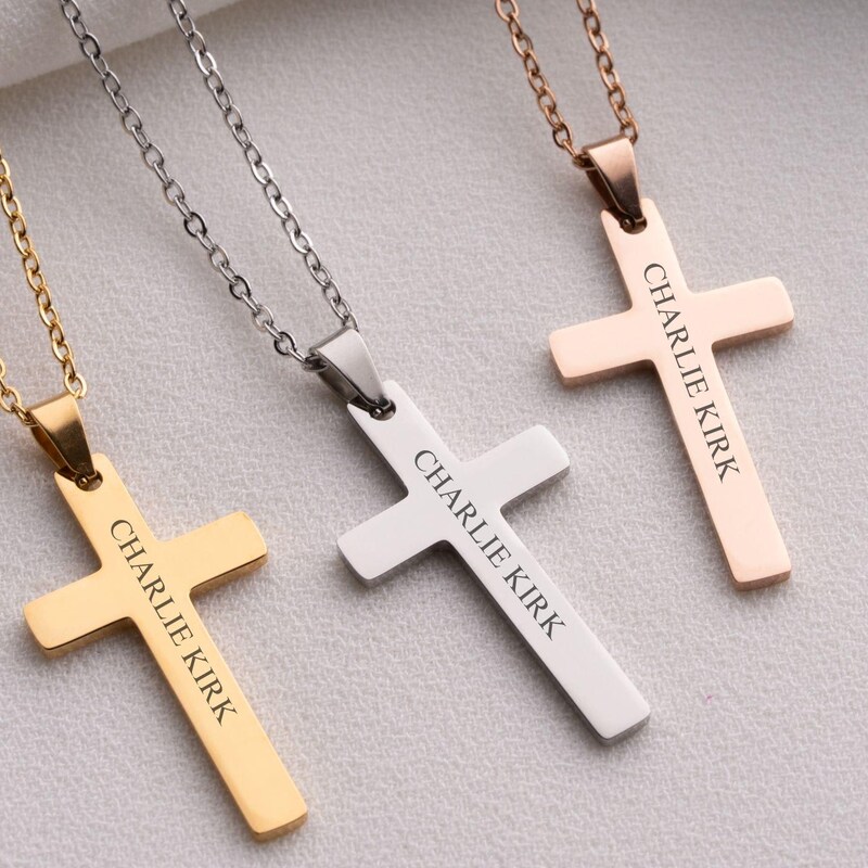 Charlie Kirk's Cross Necklace - Etsy