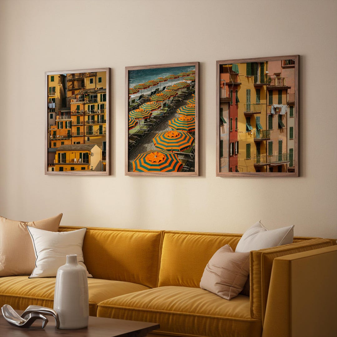 Colors of Cinque Terre Photo Print Set of 3 // Italy Travel Art - Etsy