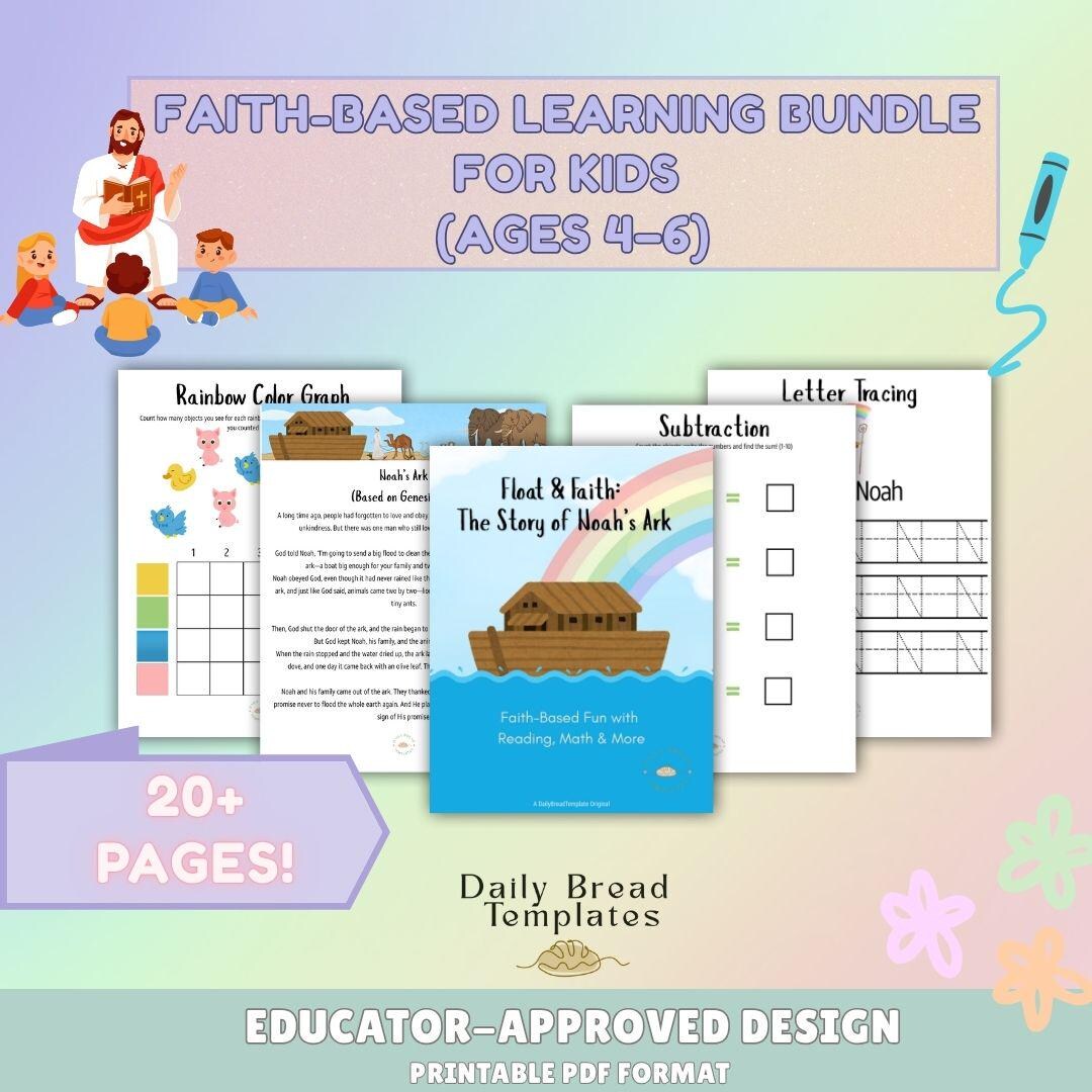 Noah’s Ark Activity Bundle | Bible Story Crafts, Worksheets & Learning ...