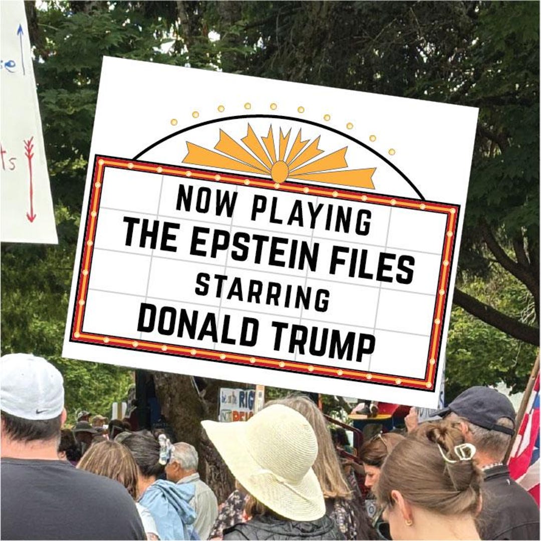 Epstein Files Protest Sign - Etsy