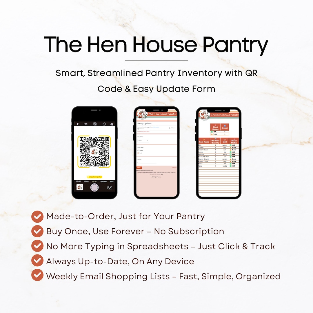 Custom Pantry Inventory System: Smart Kitchen Organizer (digital ...