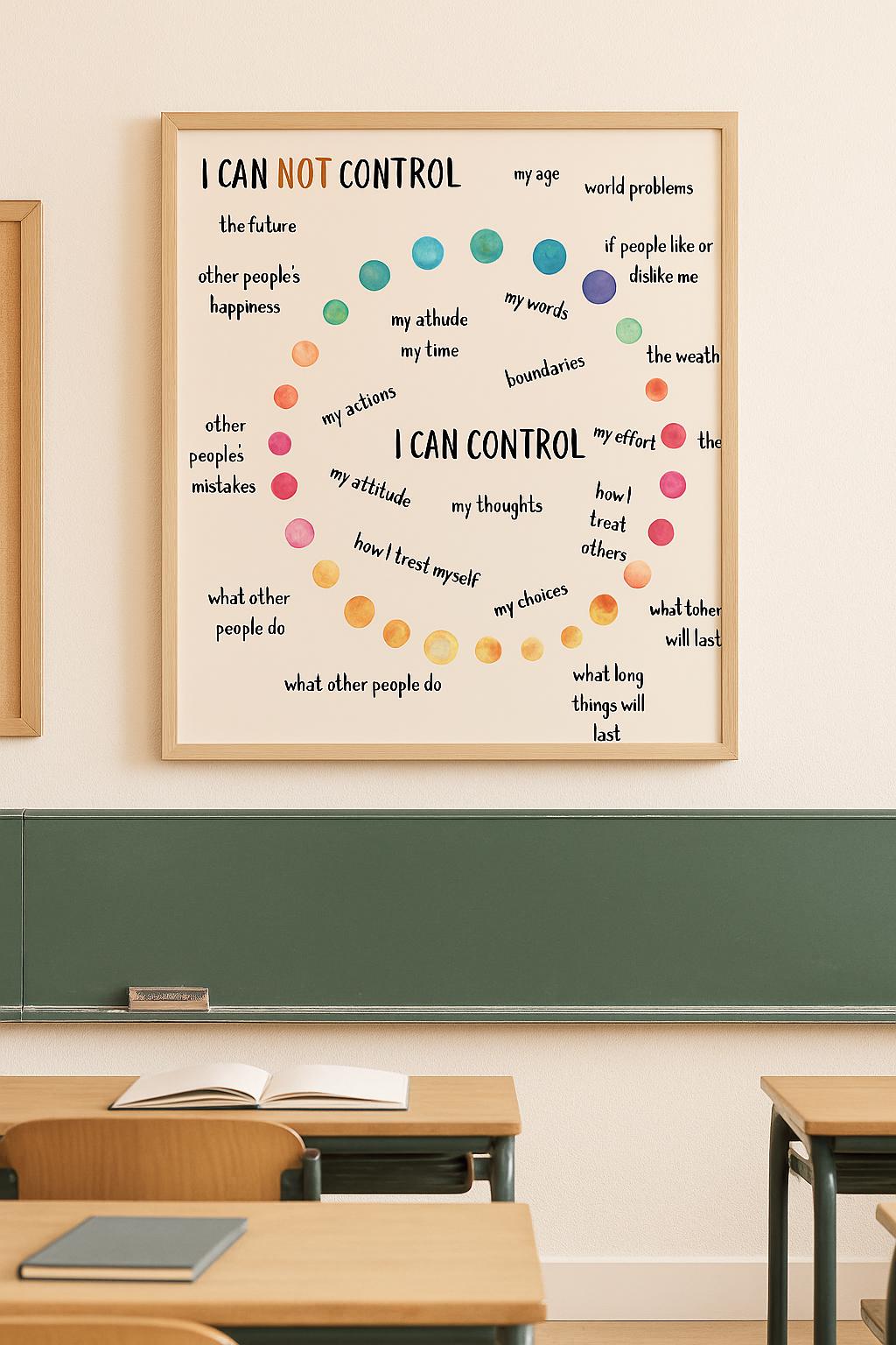 Circle of Control – What I Can and Cannot Control Poster- Positive ...