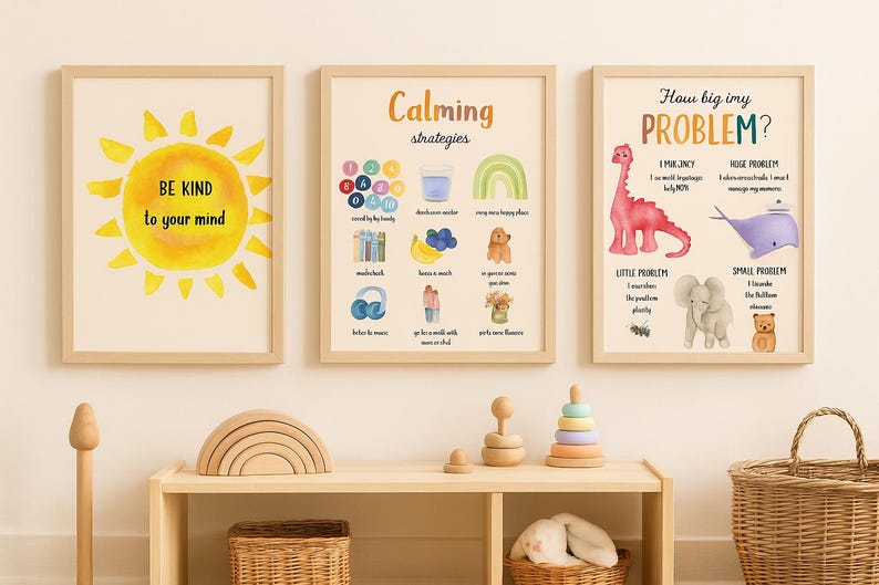 Calming Strategies Poster – Printable Kids’ Mental Health Chart ...