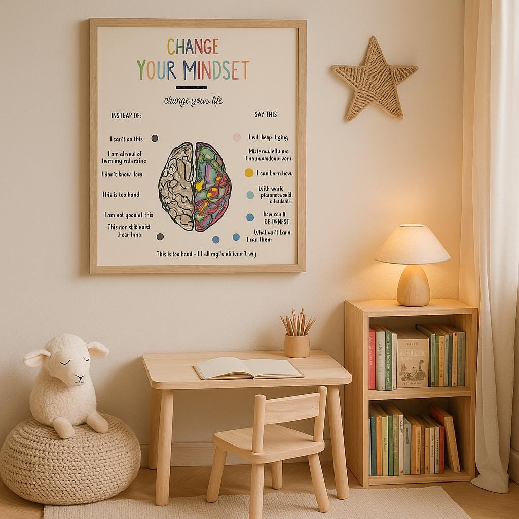 Change Your Mindset Poster – Growth Mindset Digital Print Poster ...