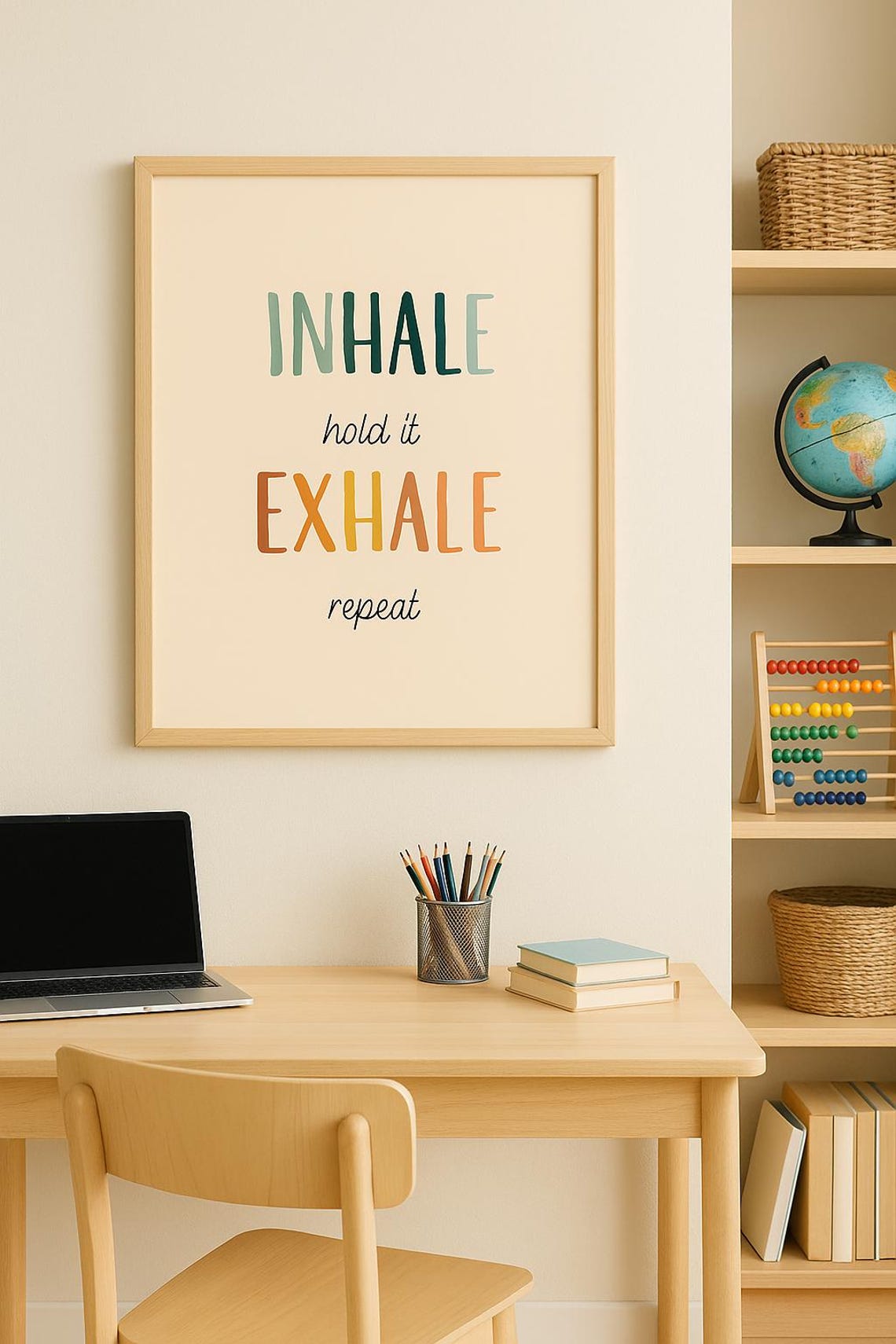 Inhale, Exhale, Repeat – Breathing Exercise Reminder Poster- Printable ...