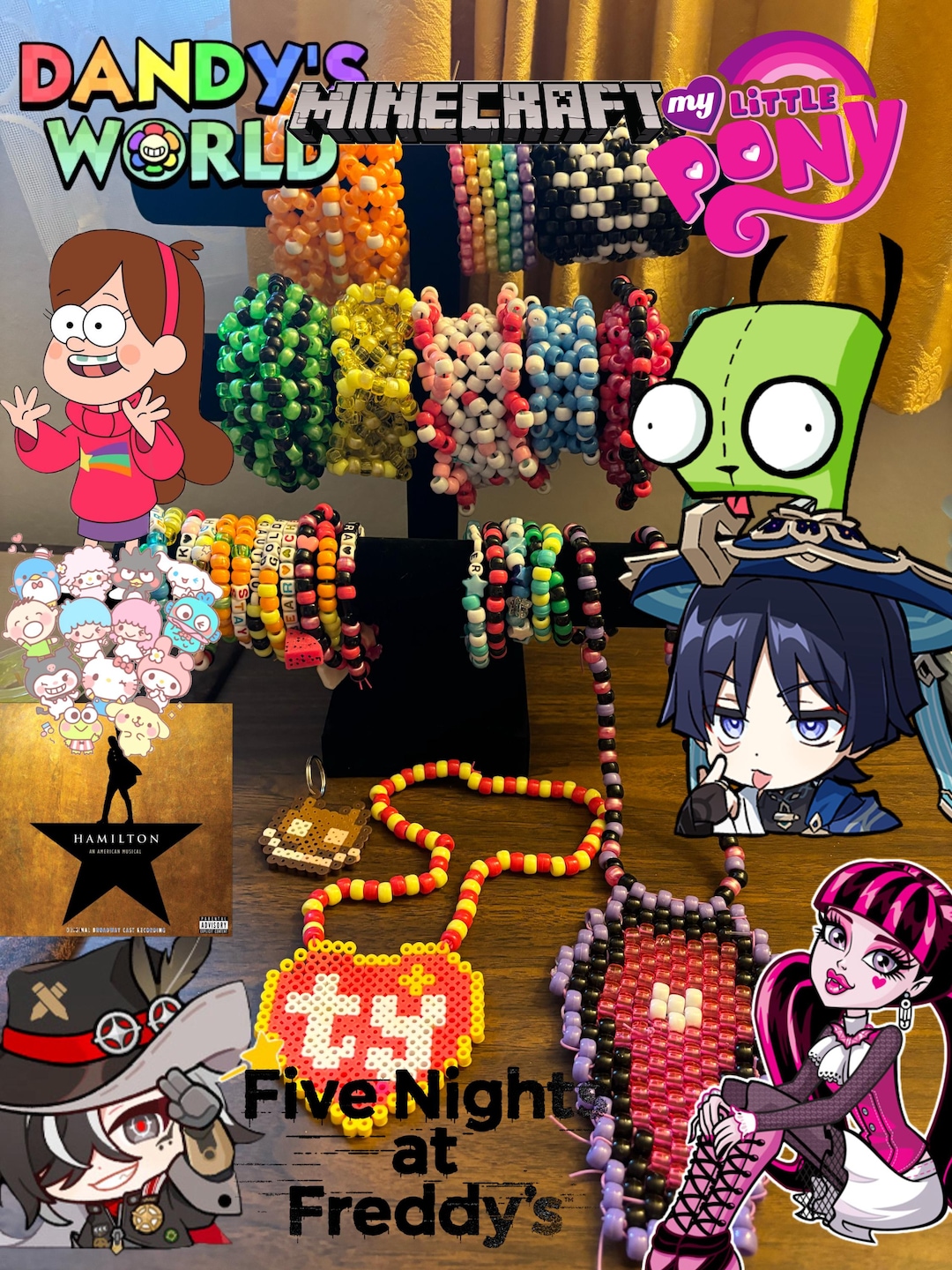 Custom Kandi Character Mystery Box: Cuffs, Keychains, Necklaces & More ...