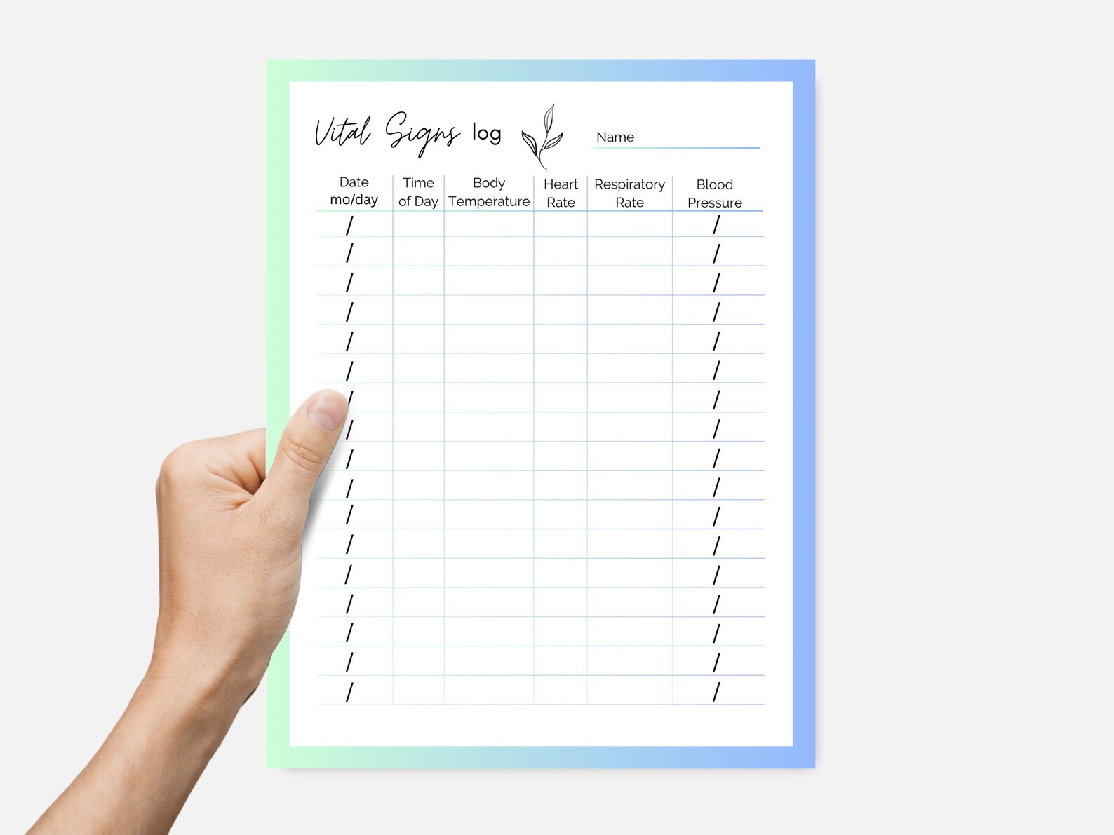 Vital Signs PRINTABLE Tracker, 4 Main Vital Signs Tracker, Blood ...