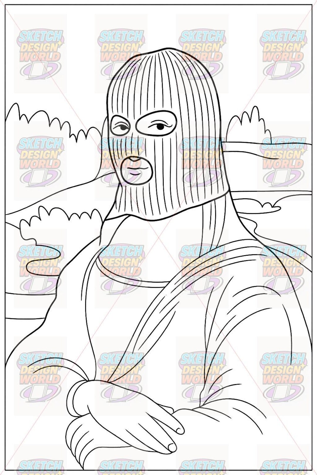 Shiesty Mona Lisa (original Concept) - Canvas Printabl/pre Drawn ...