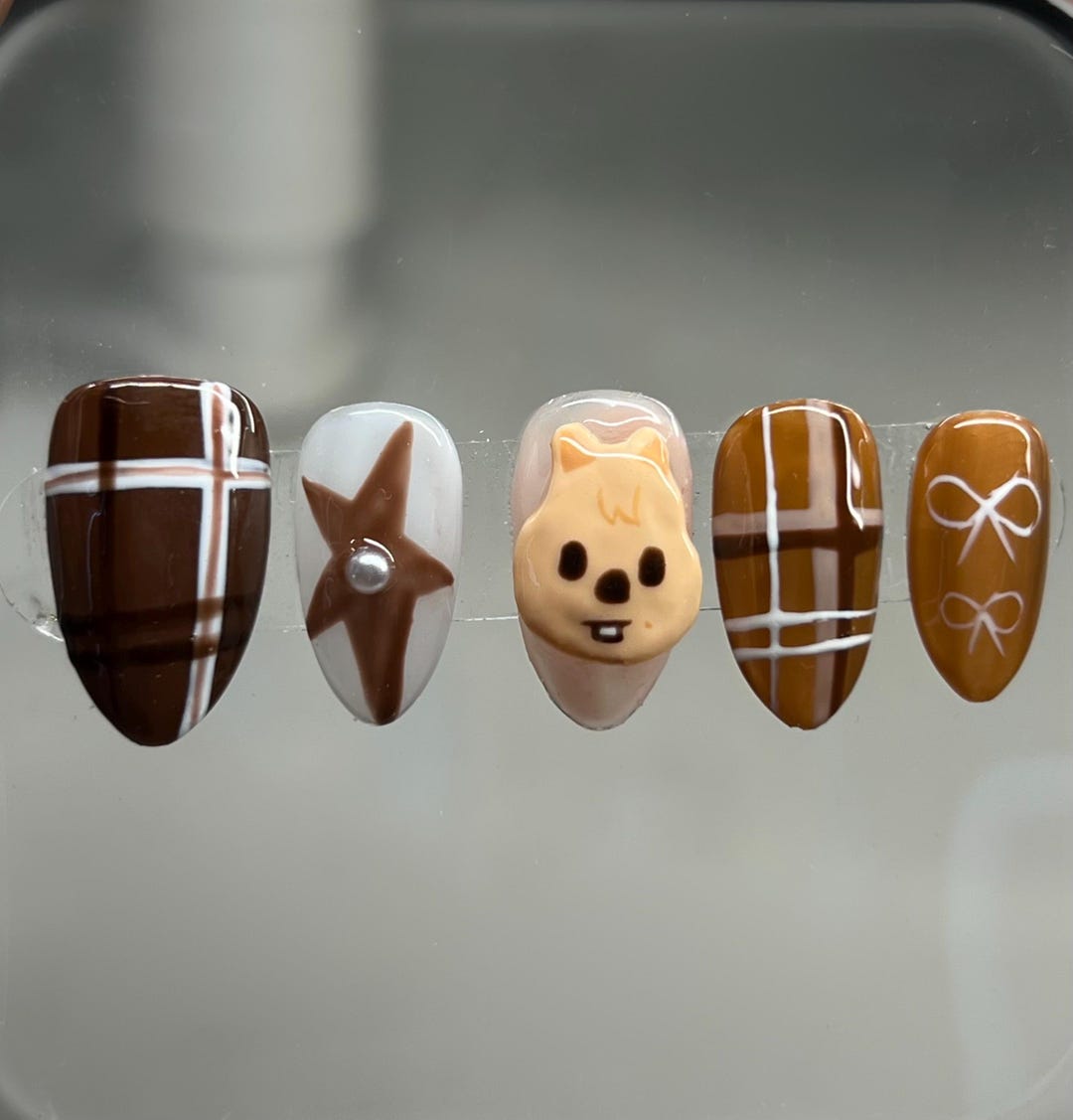 Stray Kids Skzoo Han Quokka Press on Nails | Faux Nails | Concert Nails ...