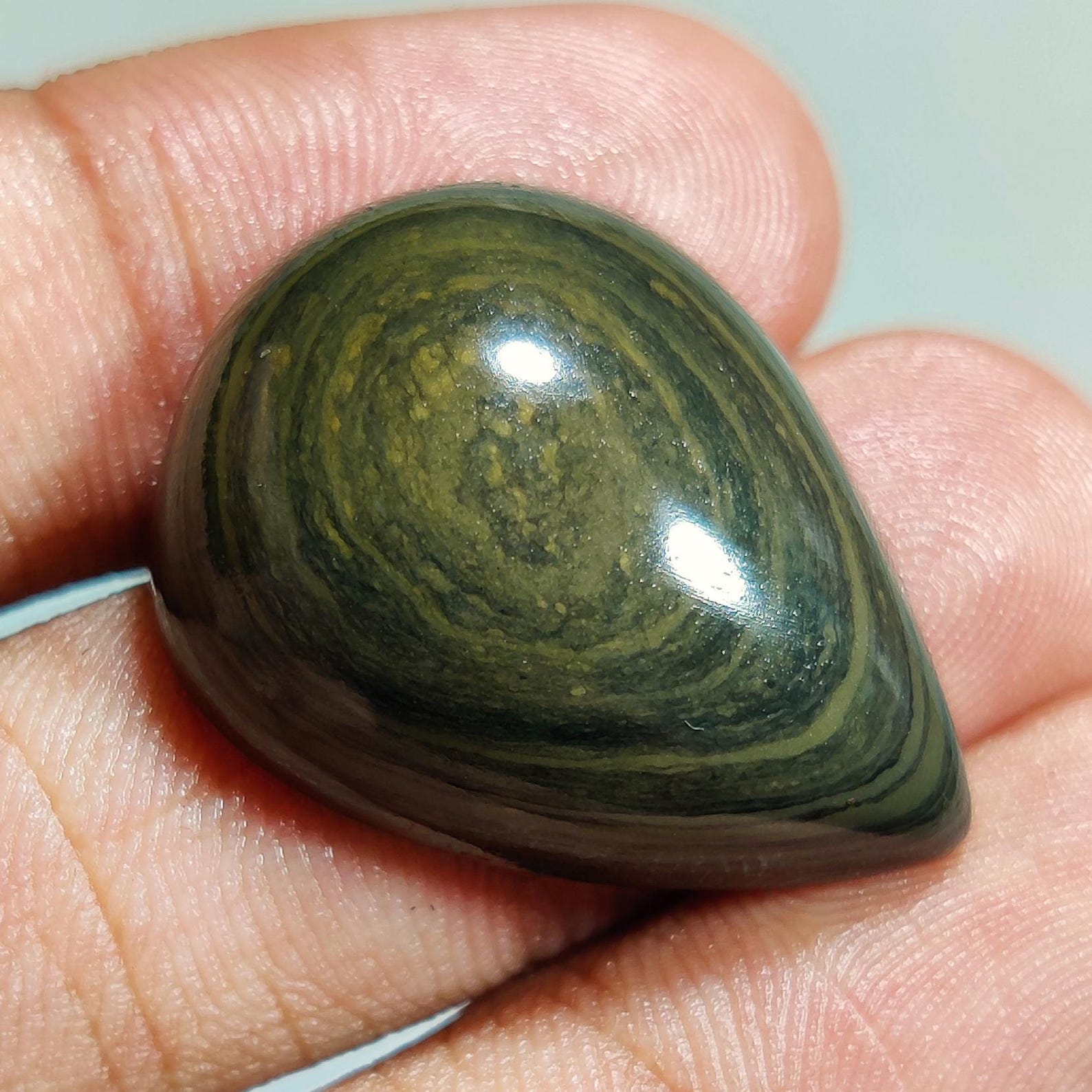 Obsidian Eye Natural Heart Shape Cabochon Loose Gemstone for Making ...