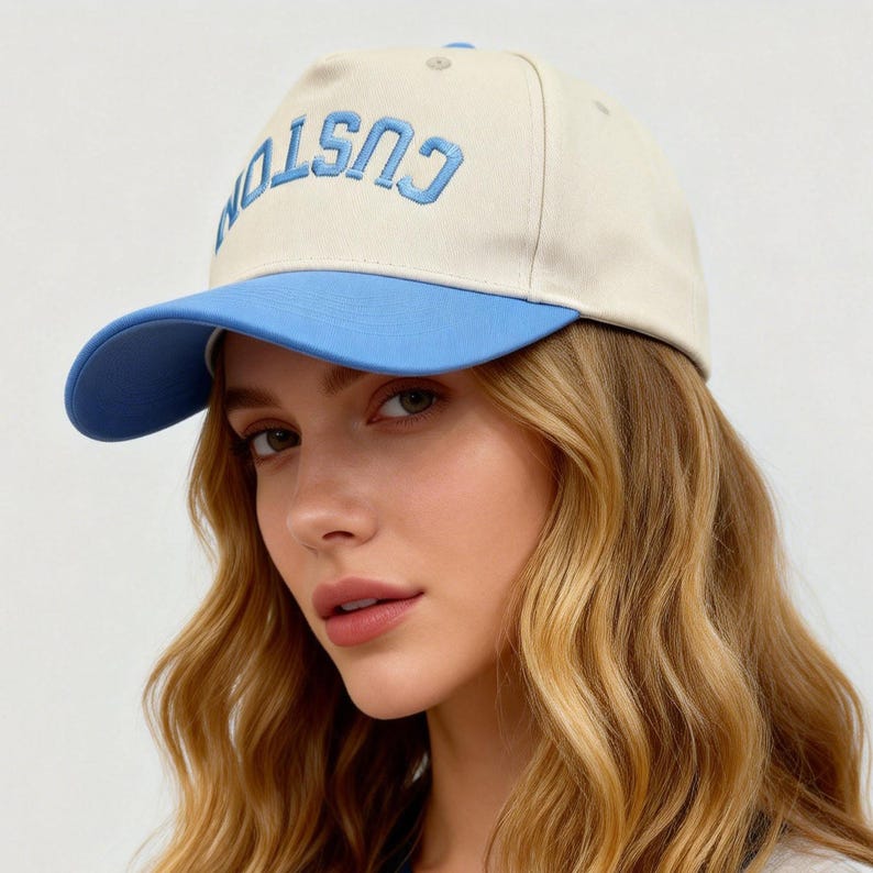 Custom Embroidered Upside Down Text Trucker Hat,personalized Make Your Own Hat - Etsy