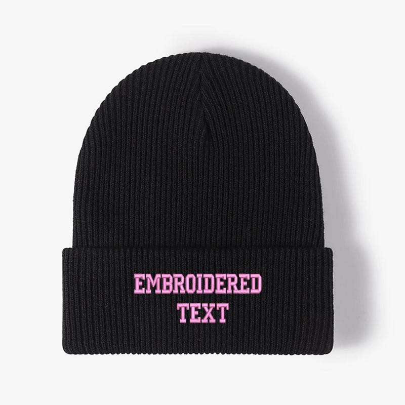 Customize Text Winter Hat - Etsy
