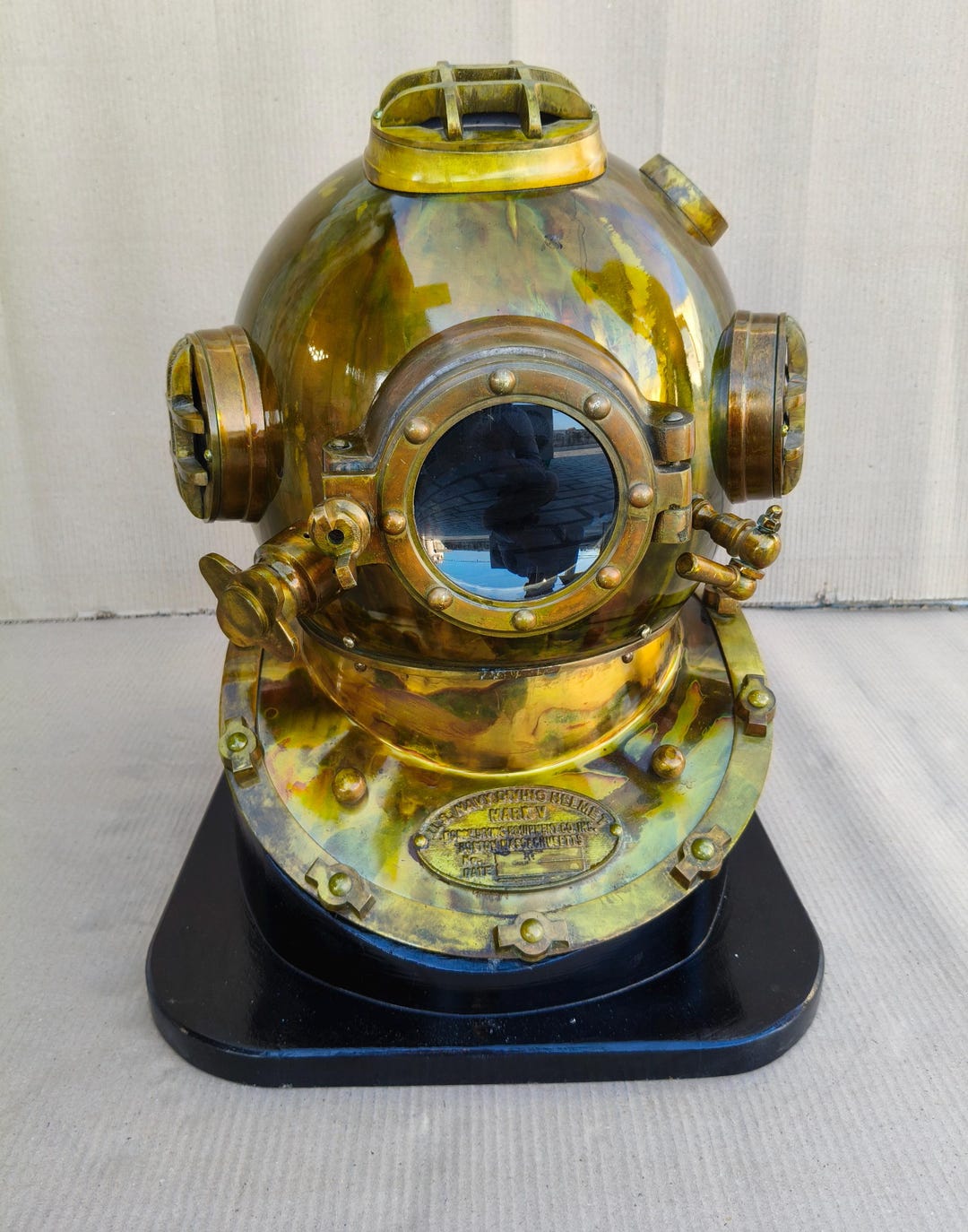 Handcrafted Vintage Diving Helmet Replica Antique Copper Brass Nautical ...