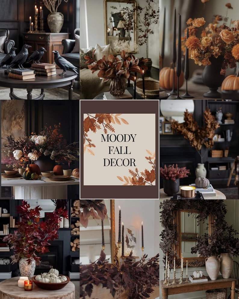 Moody Fall Decor Kit: Cozy Autumn Home Styling Guide (printable PDF ...