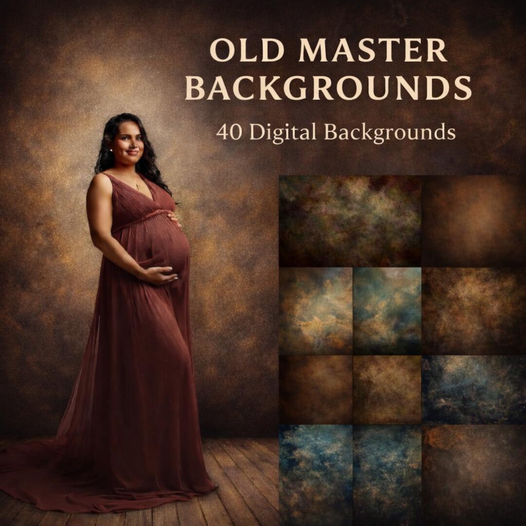 Old Master Portrait Backgrounds – 40 Fine Art Digital Backdrops for ...