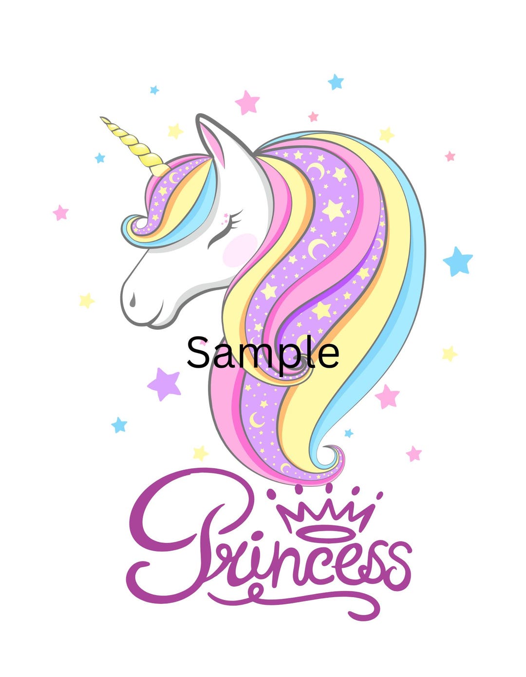 Princess Unicorn Digital Download - Etsy