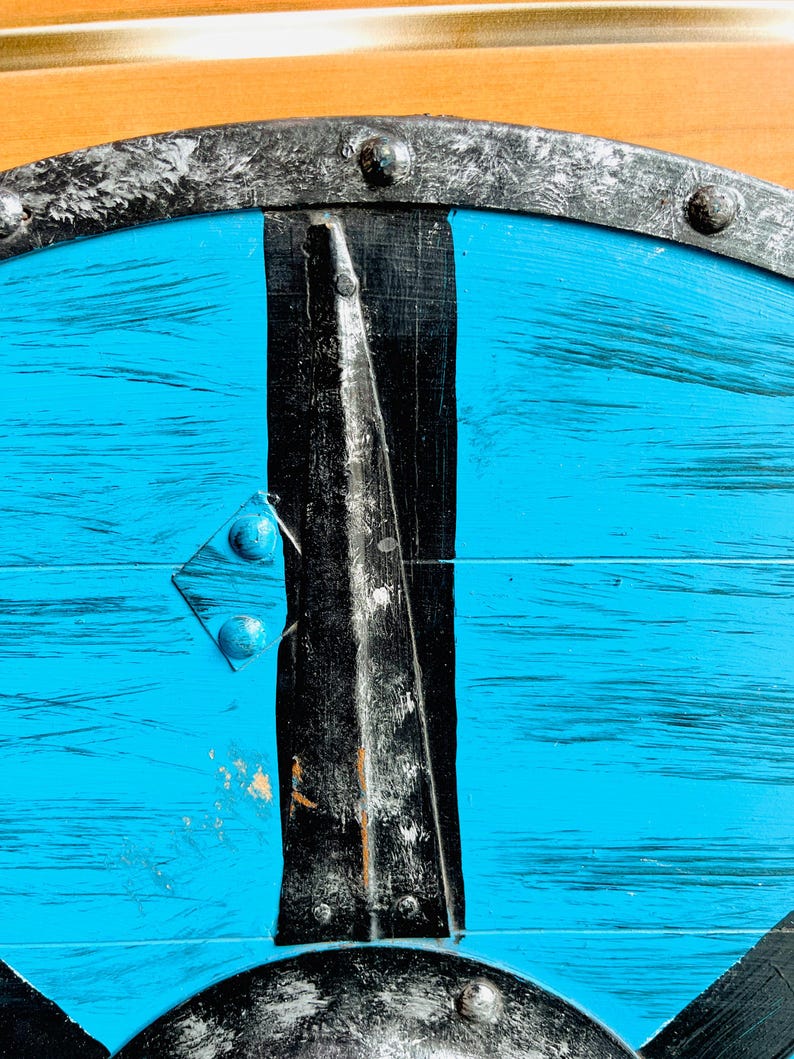 Hand-painted Viking Shield: Battle Ready Medieval Decor - 22 Inch - Etsy