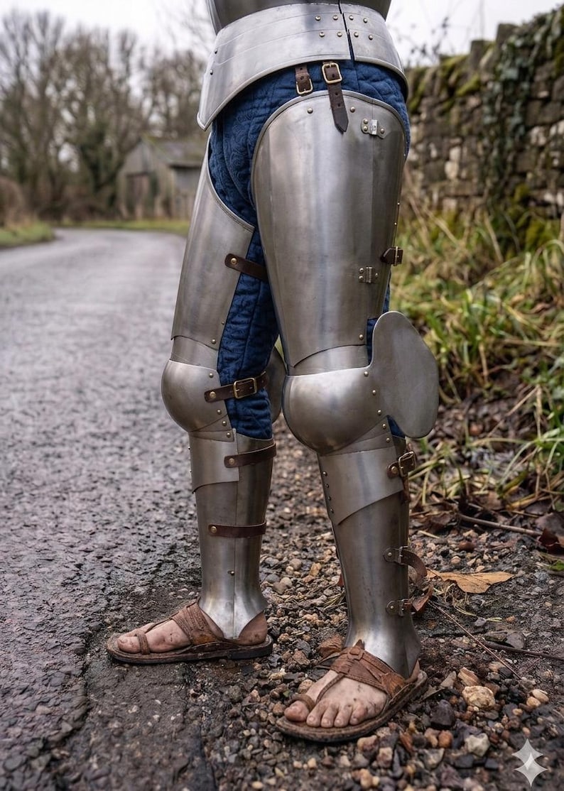 Handmade Medieval Steel Leg Armor | Knight Cuisses & Greaves Set ...