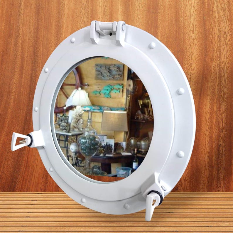 Solid Maritime Ship Boat Window & Wall Mirror Porthole : Nautical ...