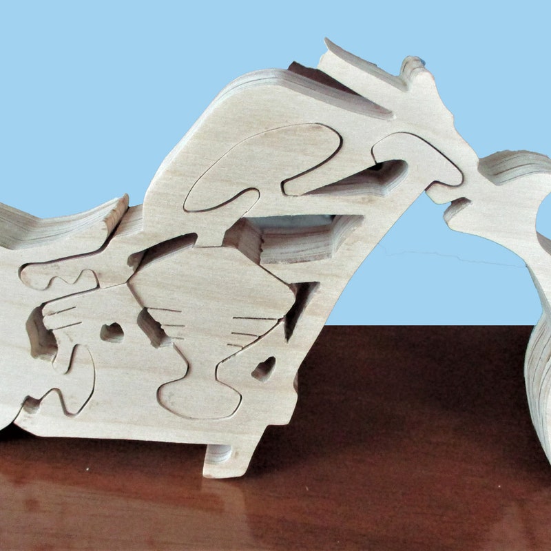 Motorcycle Puzzle - Etsy