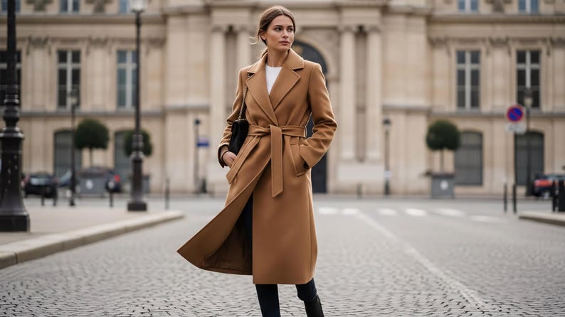 Winter Coat Sewing Pattern PDF XS-XL | Belted Tailored Wool Coat ...