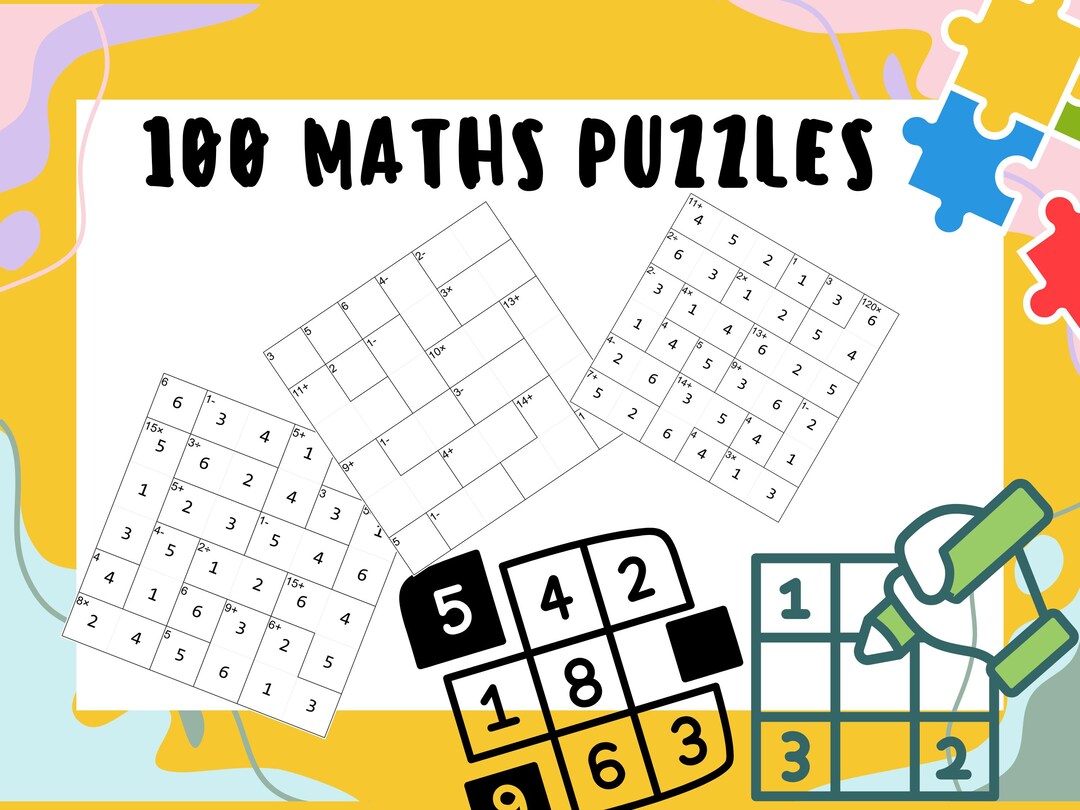 100 Calcudoku Puzzles Printable PDF | Logic Math Puzzle Book | Brain ...