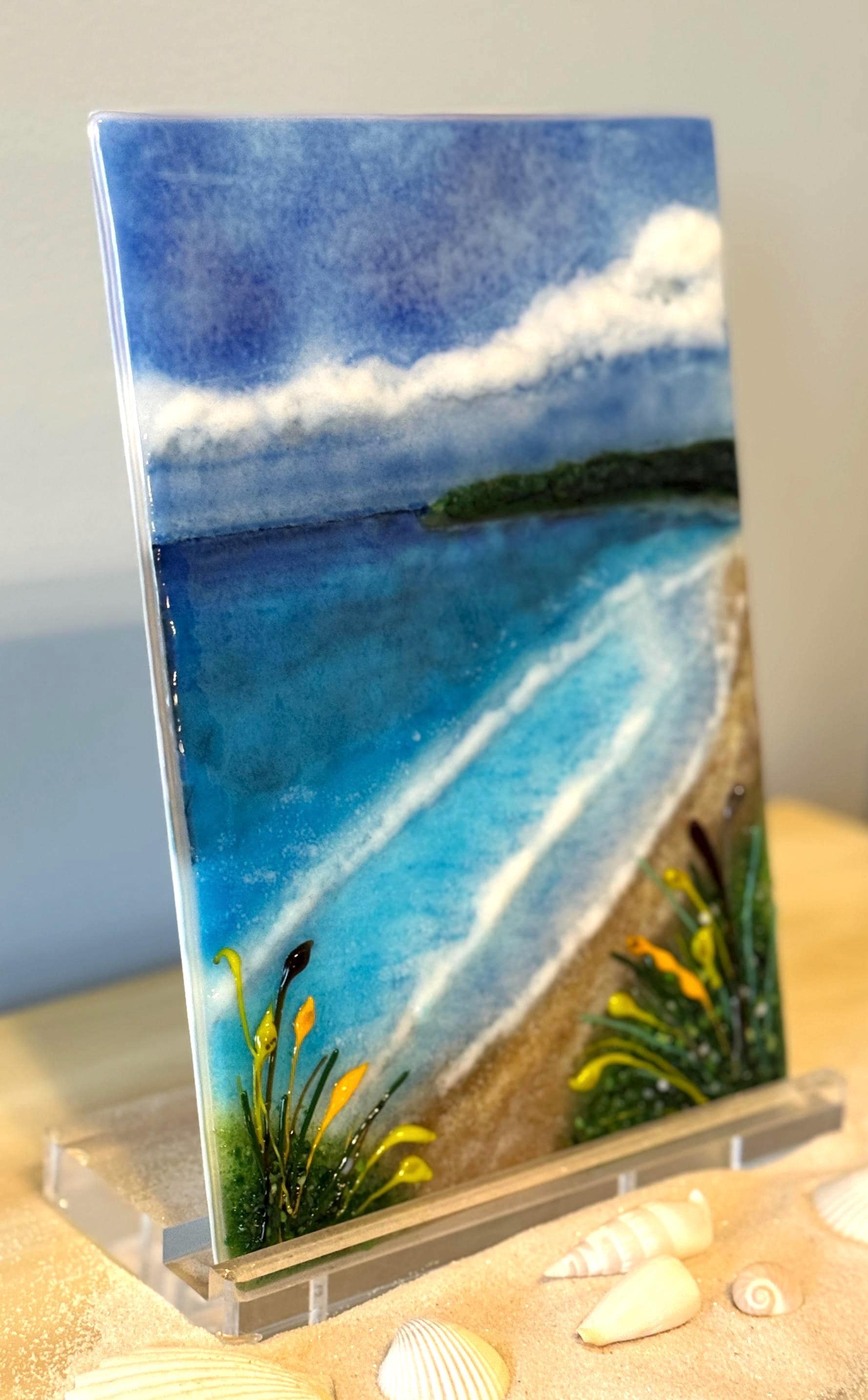 Fused Glass Ocean Panel, Seaside Home Decor - Etsy